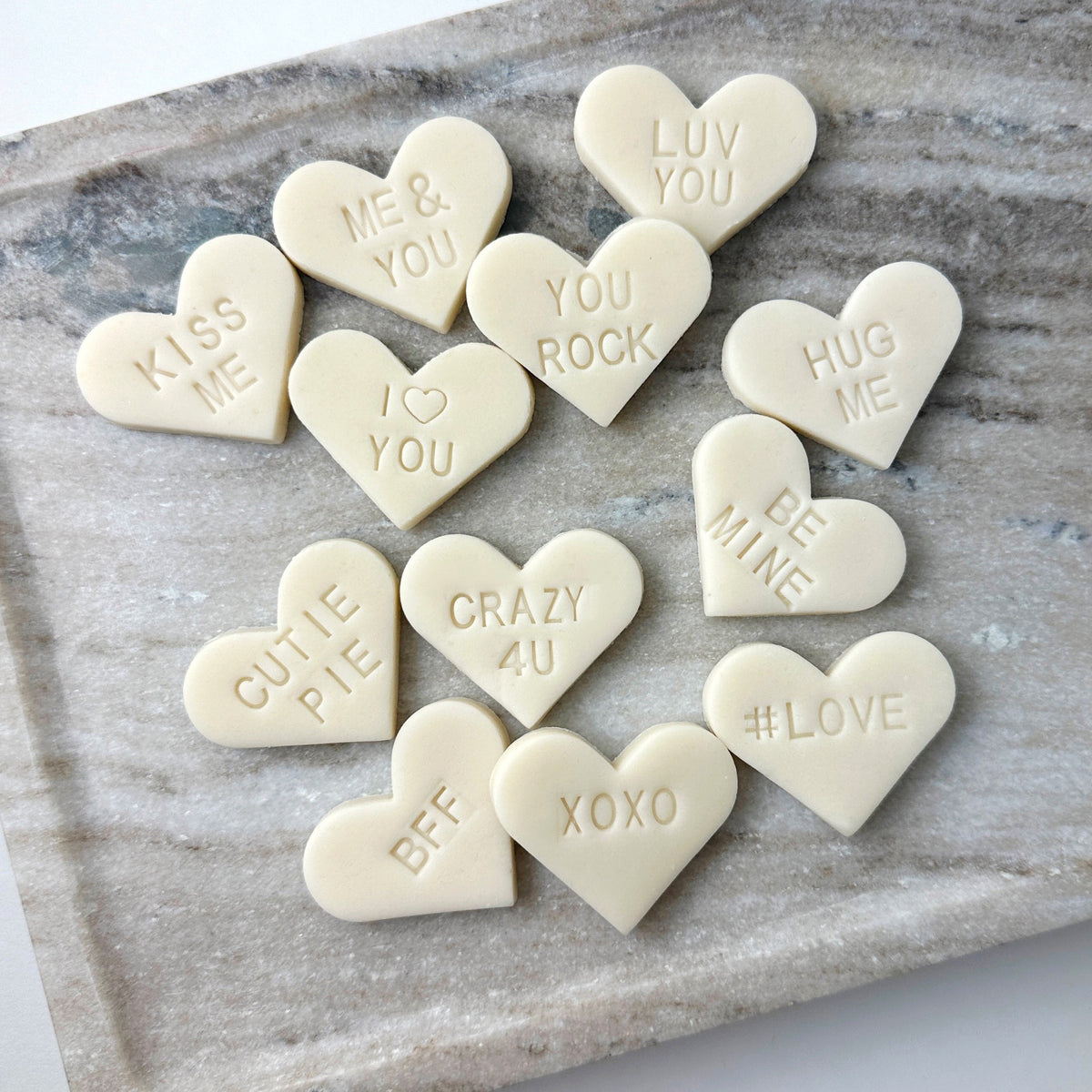 Valentine's Day Conversation Heart Tiles | marzipops