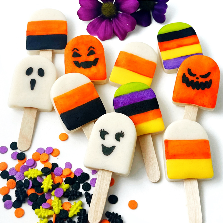 Halloween Marzipan Spooky Popsicles | marzipops