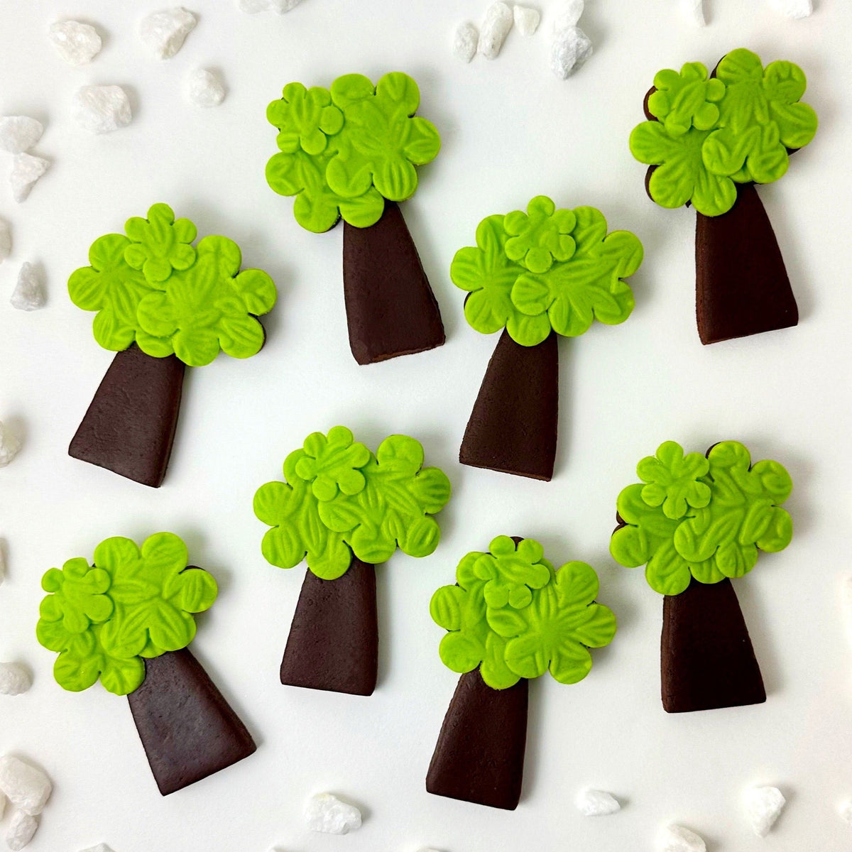 Botanical Trees Marzipan Candy Tiles | marzipops